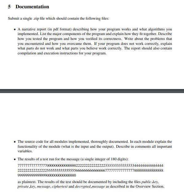Solved Topic Implementing Rsa Cryptosystem Programming 
