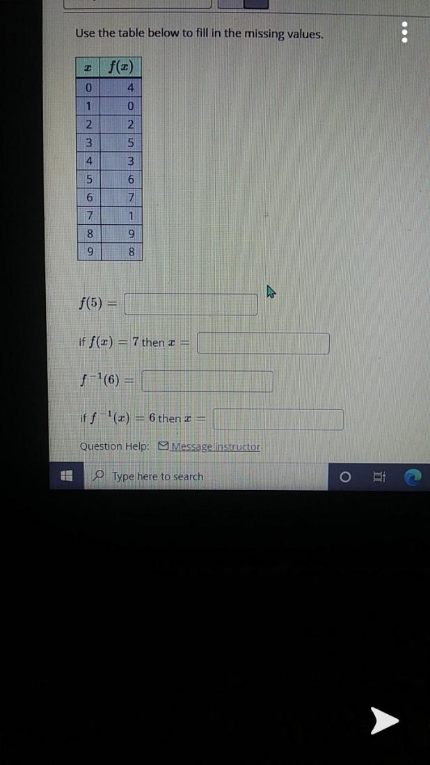 Solved Use the table below to fill in the missing values. 0 | Chegg.com