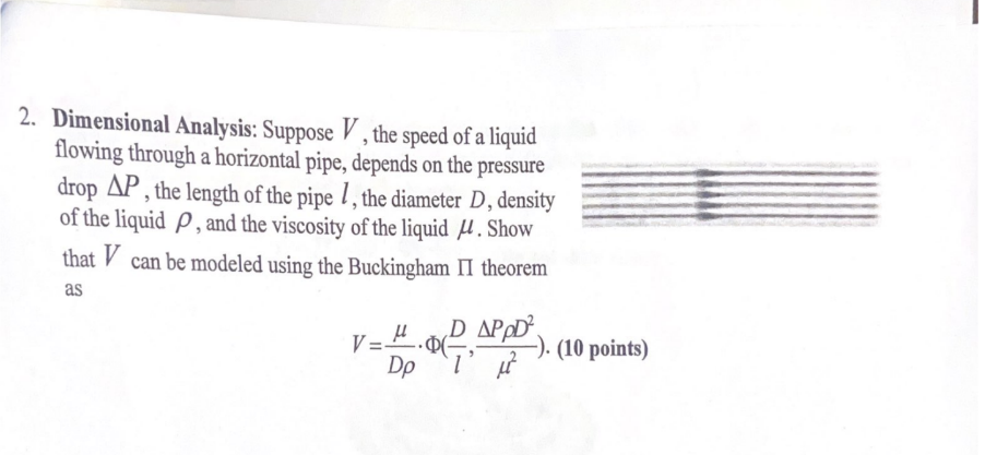 Solved 2. Dimensional Analysis: Suppose V, the speed of a | Chegg.com