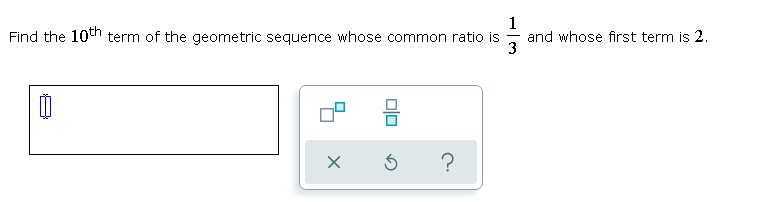 Solved Find the 10th term of the geometric sequence whose | Chegg.com