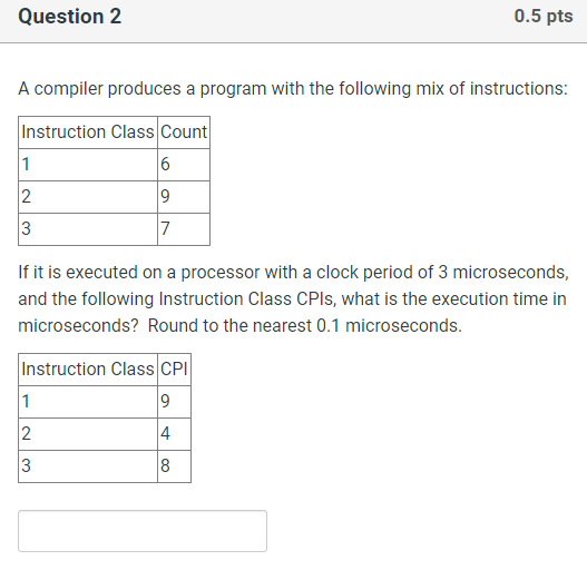 Solved A compiler produces a program with the following mix | Chegg.com