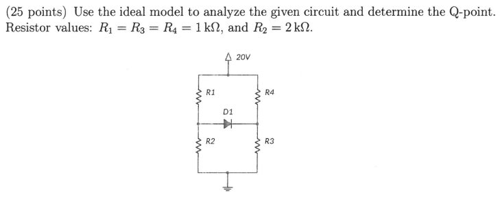 Solved ( 25 points) Use the ideal model to analyze the given | Chegg.com