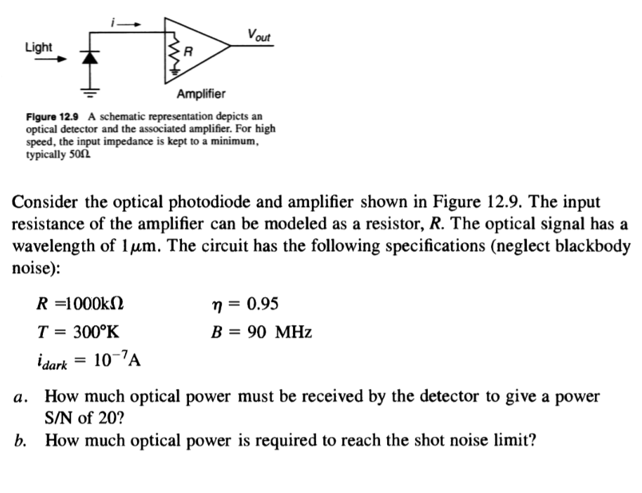 out Light Amplifier Figure 12.9 A schematic | Chegg.com