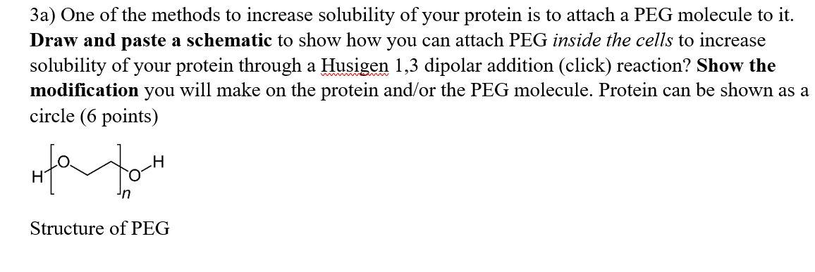 3a) One of the methods to increase solubility of your | Chegg.com
