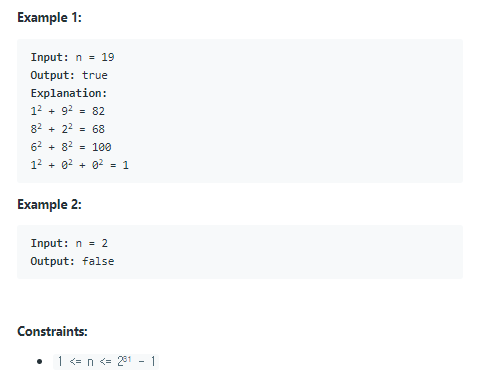 Solved 202. Happy Number Easy 4064 607 Add to List O Share | Chegg.com