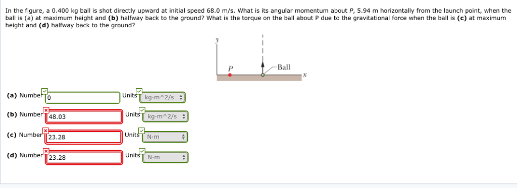 Solved In the figure, a 0.400 kg ball is shot directly | Chegg.com