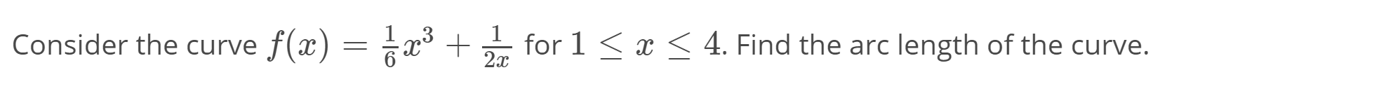 Solved Consider the curve f(x) = 1 x3 + 2 for 1