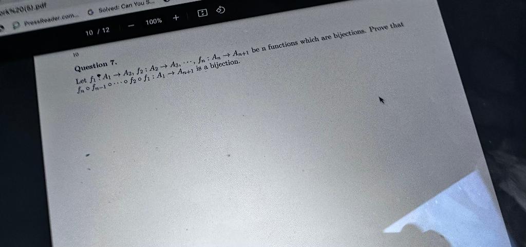 Let f1:A1→A2,f2:A2→A3,…,fn:An→An+1 be n functions | Chegg.com