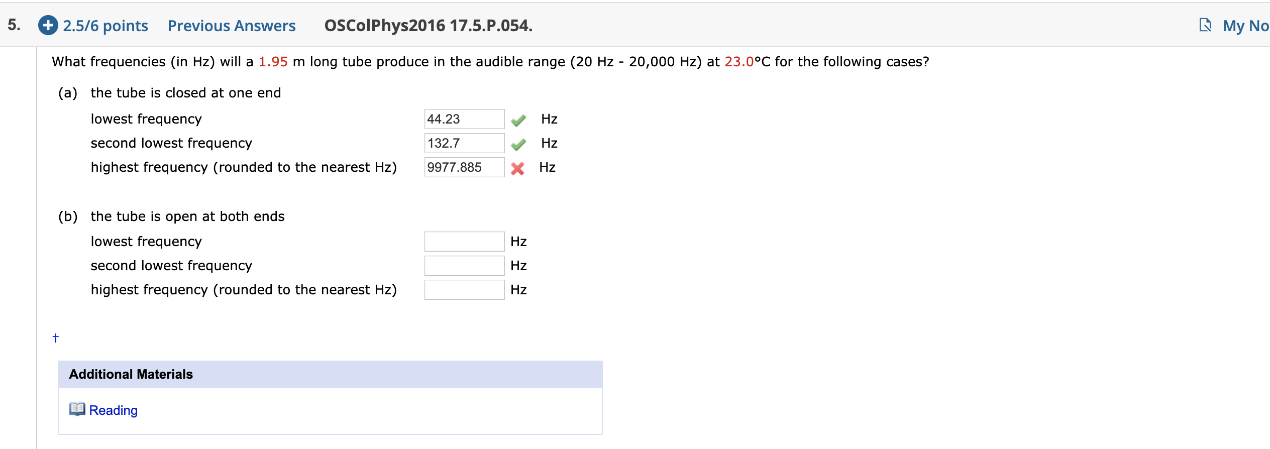 Solved 5. + 2.5/6 points Previous Answers OSColPhys2016 | Chegg.com Solved 5. + 2.5/6 points Previous Answers OSColPhys2016 | Chegg.com
