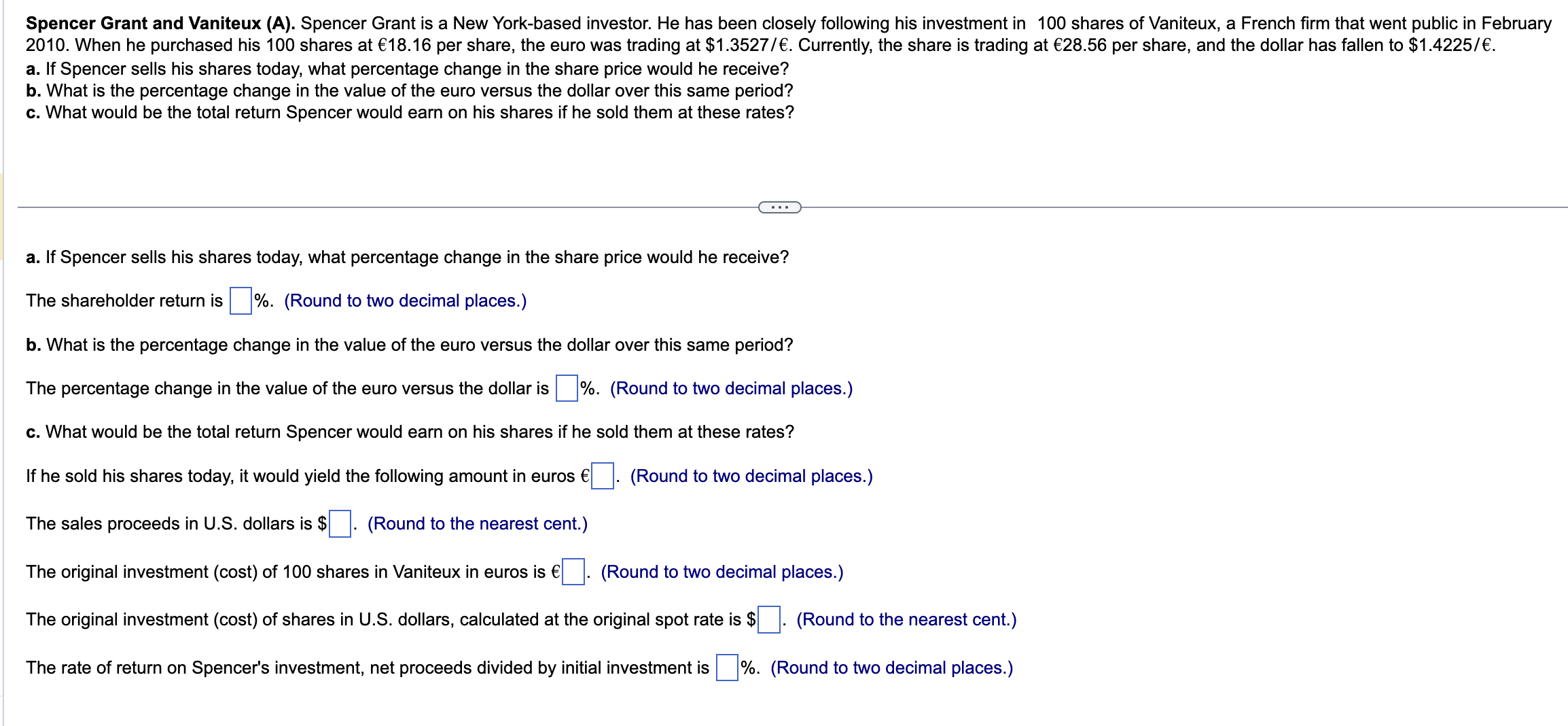 Solved Spencer Grant and Vaniteux (A). Spencer Grant is a | Chegg.com