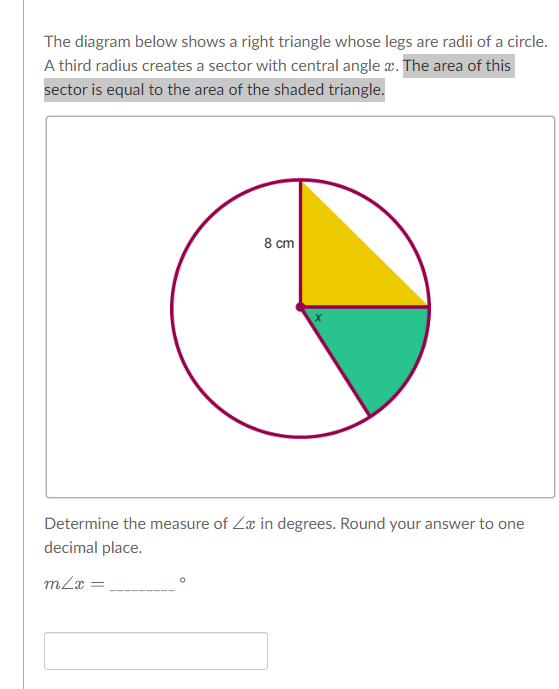 Solved The Diagram Below Shows A Right Triangle Whose Legs Chegg