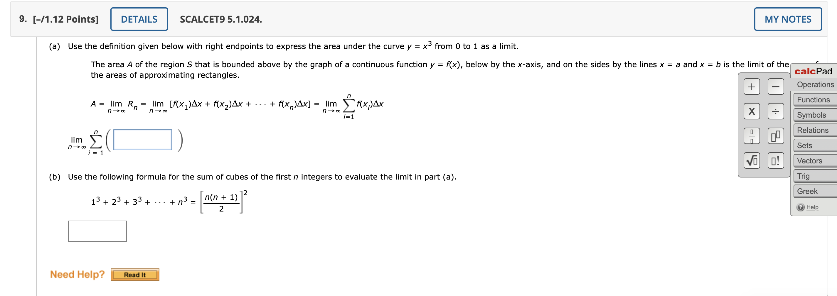 Solved Use the definition given below with right endpoints | Chegg.com
