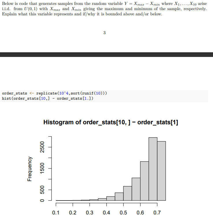 Solved Below is code that generates samples from the random | Chegg.com