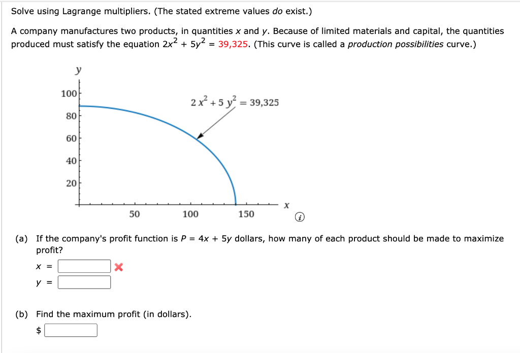 Solved Solve Using Lagrange Multipliers The Stated Extreme