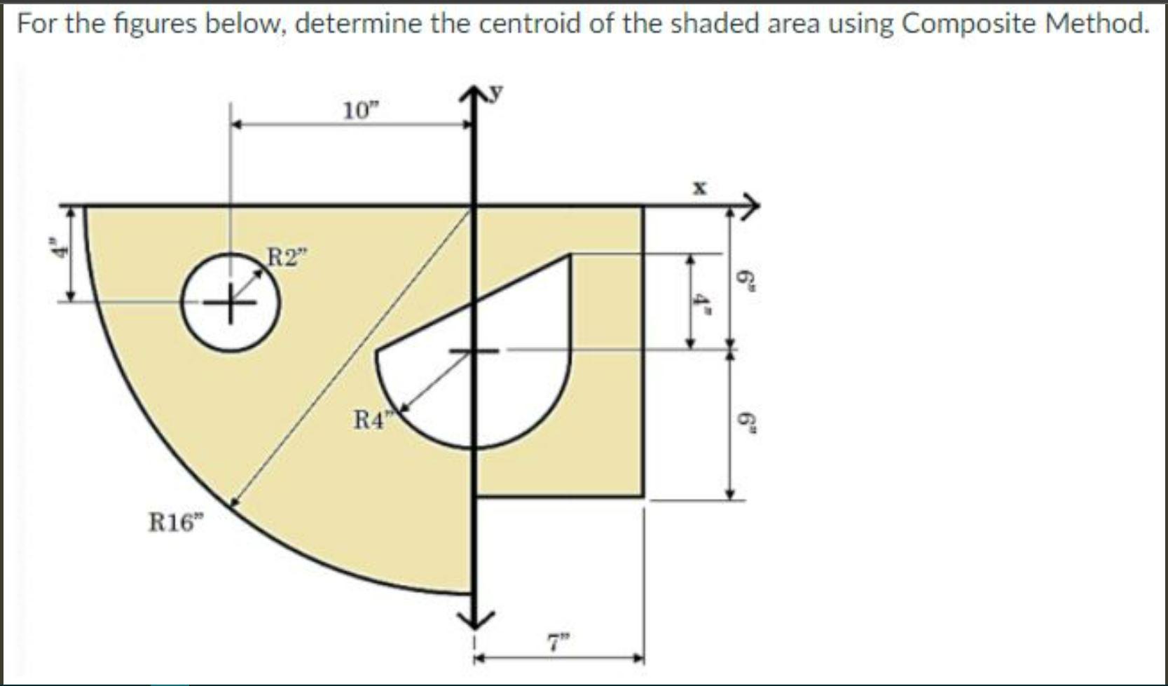 Solved For the figures below, determine the centroid of the | Chegg.com