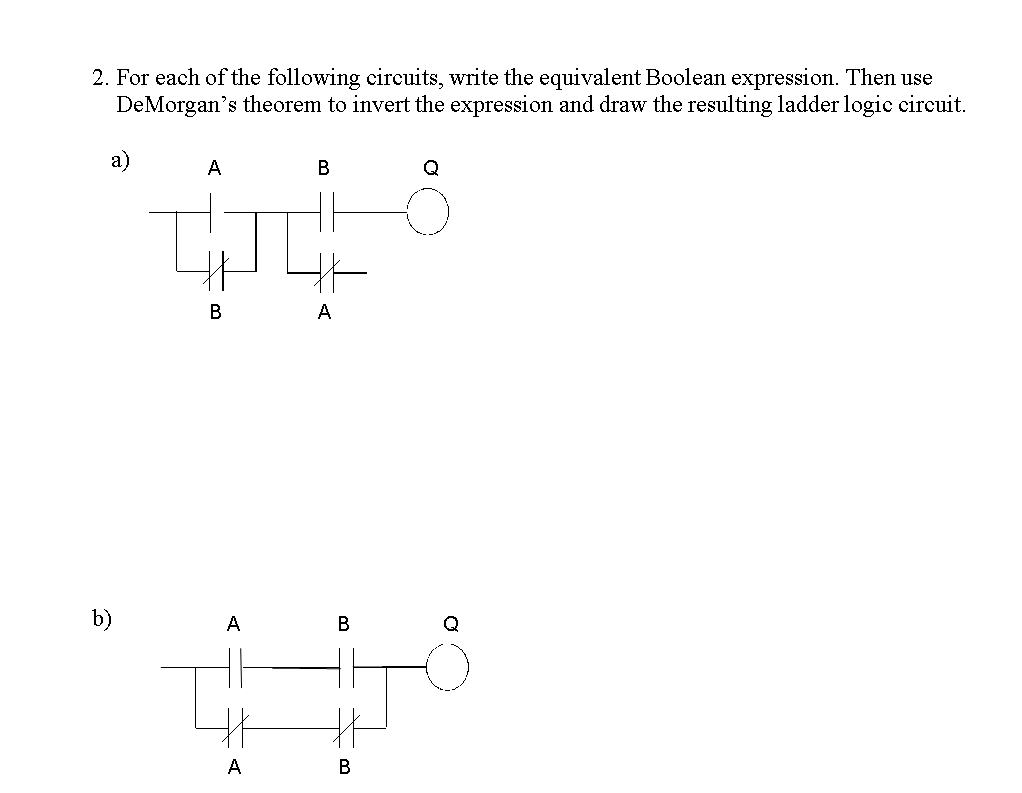 Solved 2. For each of the following circuits, write the | Chegg.com