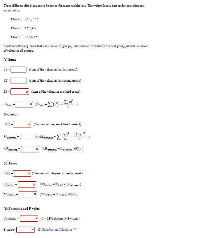 Solved Three different diet plans are to be tested for mean | Chegg.com
