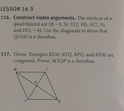 Solved 116. Construct viable arguments. The vertices of a | Chegg.com