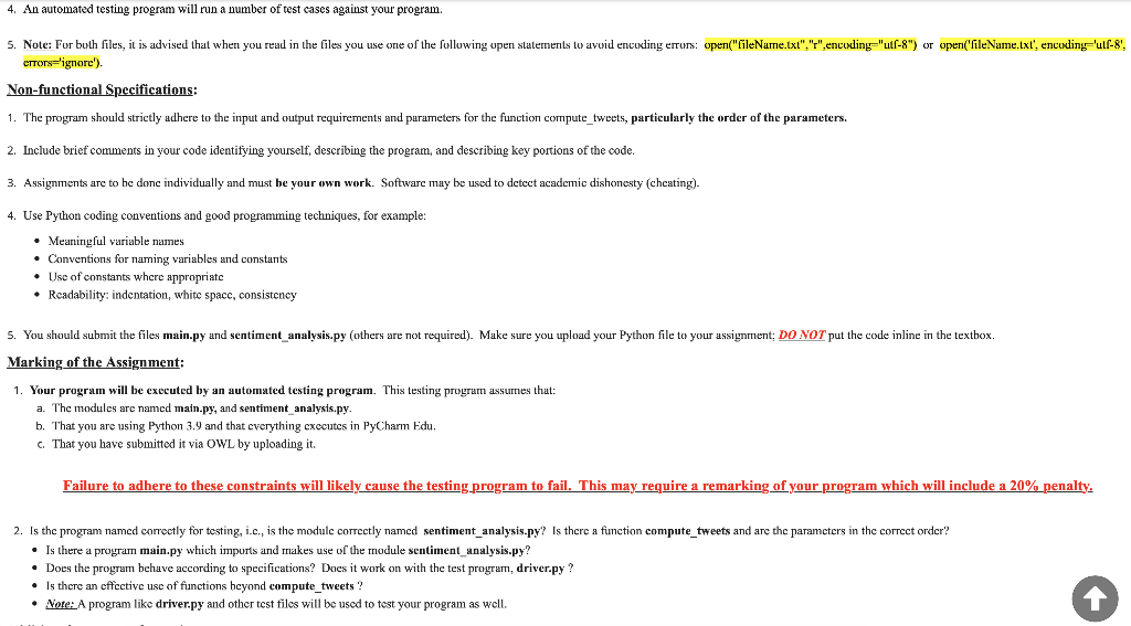 Solved CS1026: Assignment 3 - Sentiment Analysis Due: | Chegg.com