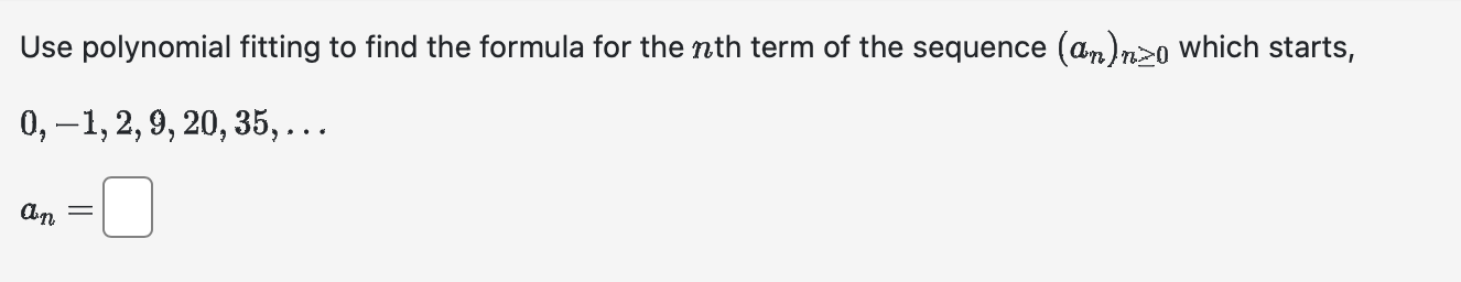 Solved Use polynomial fitting to find the formula for the | Chegg.com