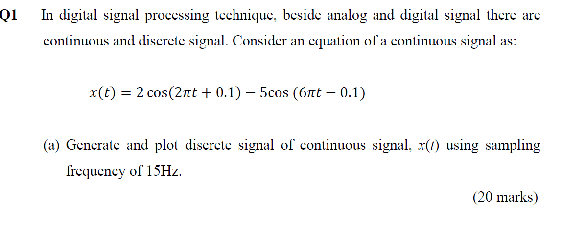 Solved In digital signal processing technique, beside analog | Chegg.com