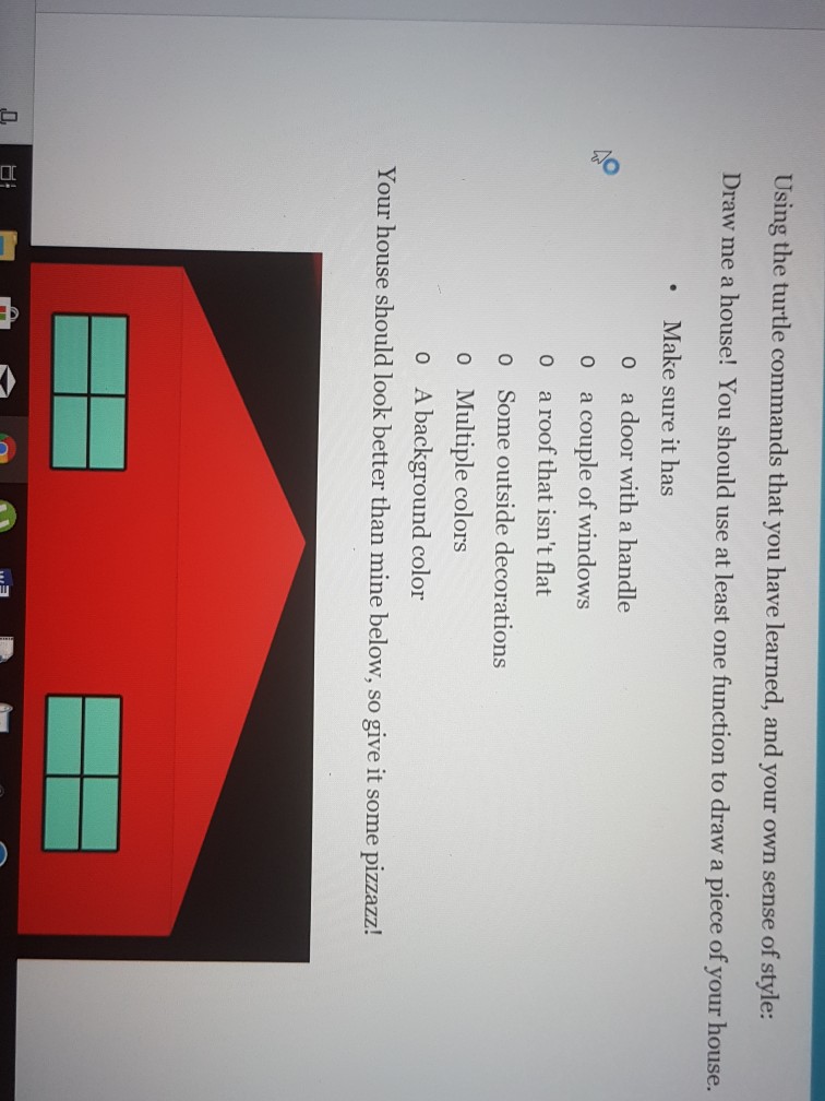 Solved Using the turtle commands that you have learned, and | Chegg.com