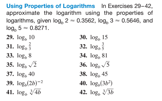 Logarithm Properties Cheat Sheet