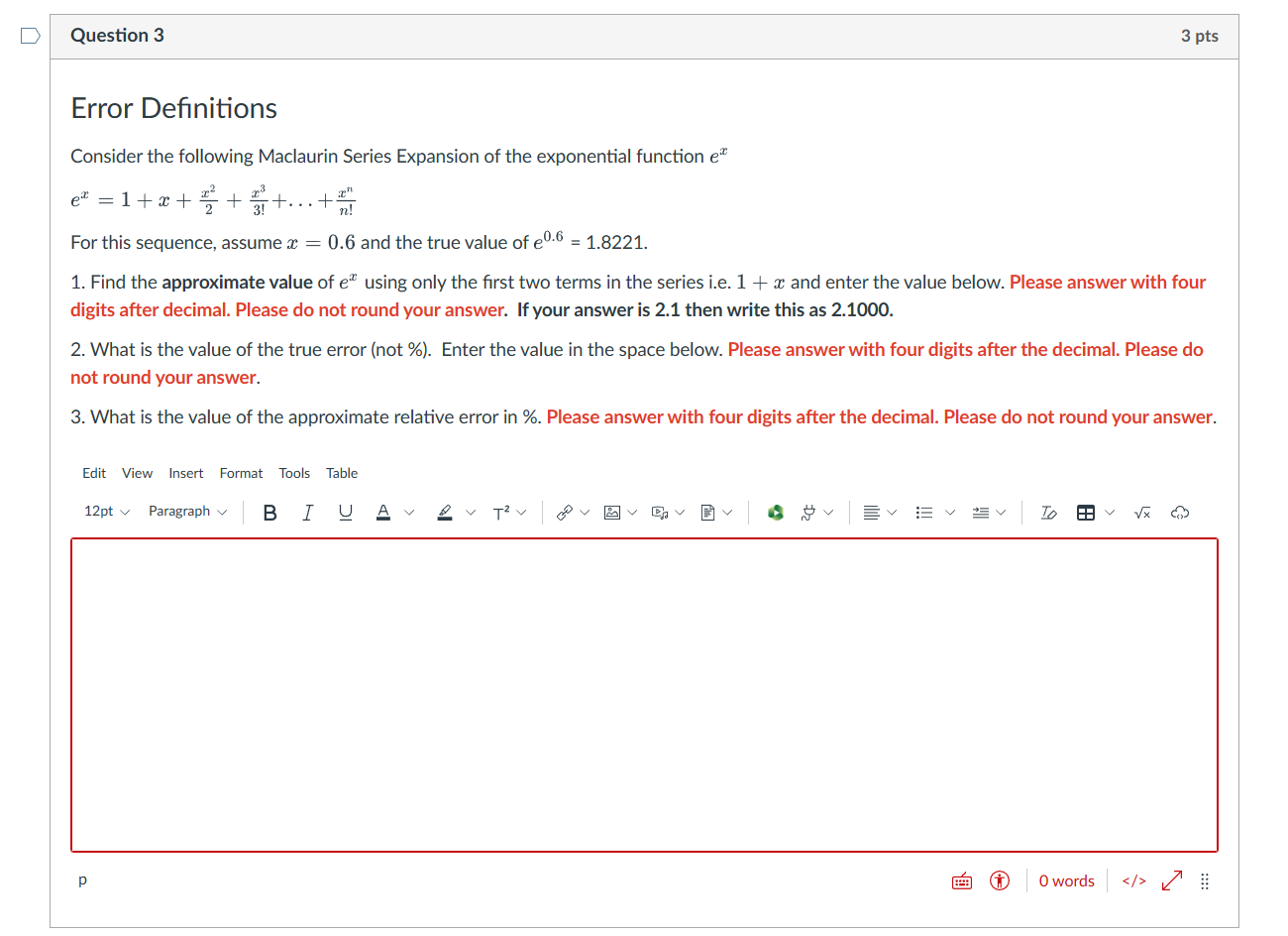 Solved Error Definitions Consider the following Maclaurin | Chegg.com