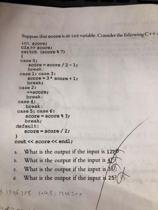 Solved Suppose That Score Is An Int Variable Consider The 4854