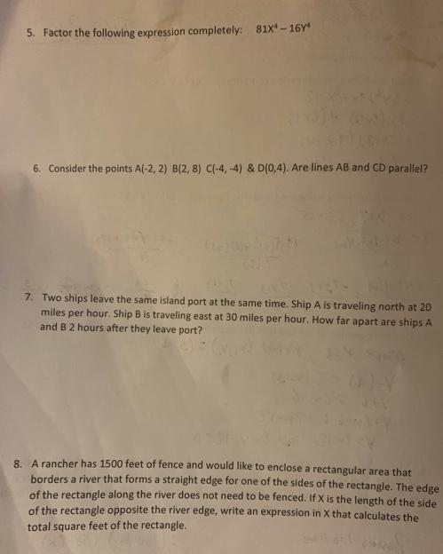 Solved 5. Factor the following expression completely: 81X4 - | Chegg.com