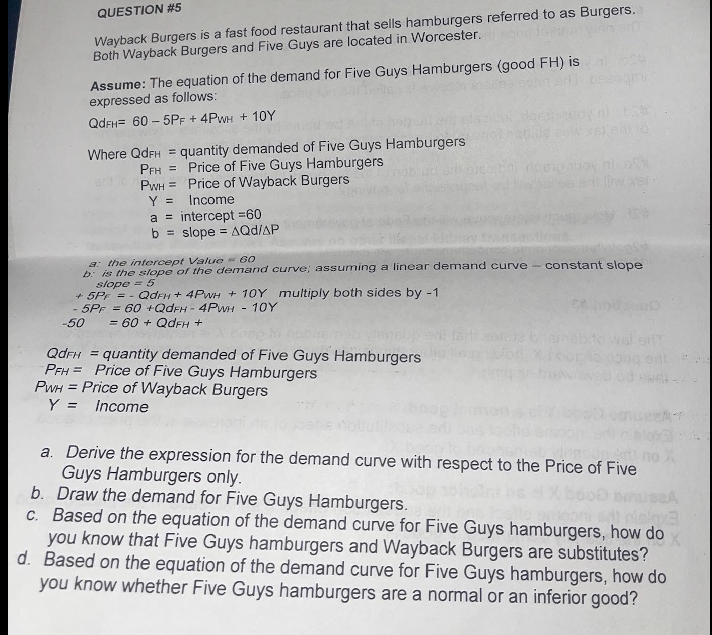 Solved Wayback Burgers is a fast food restaurant that sells | Chegg.com