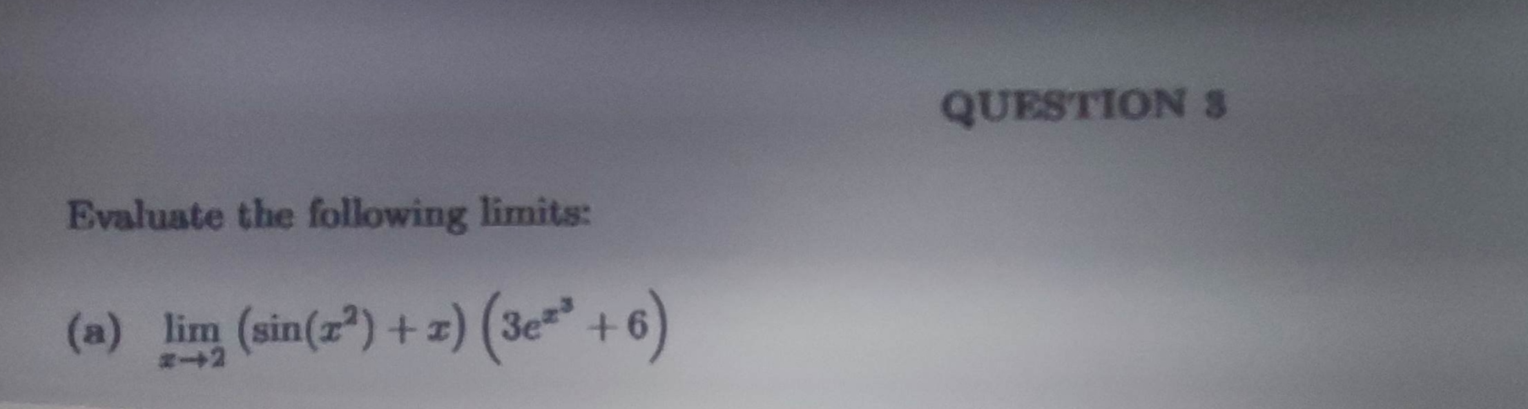 Solved Evaluate the following limits: (a) | Chegg.com