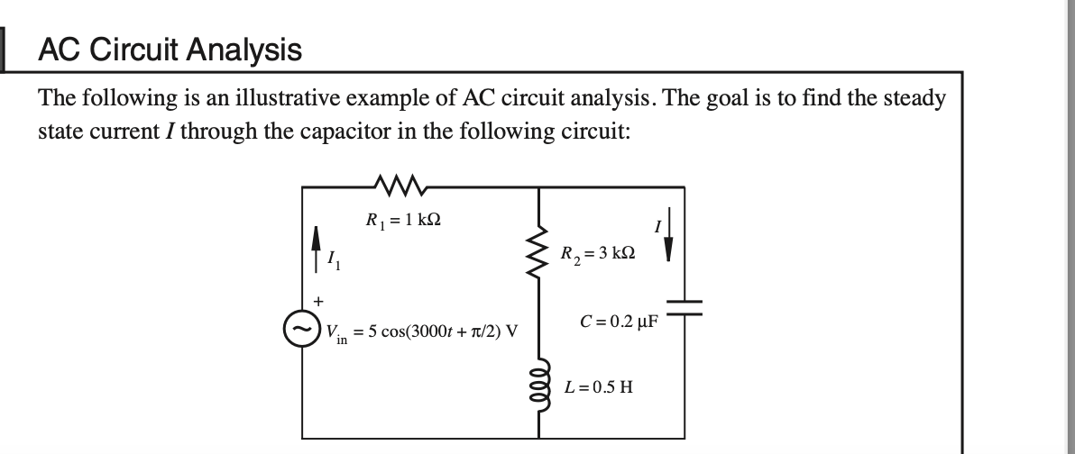 Solved The following is an illustrative example of AC | Chegg.com