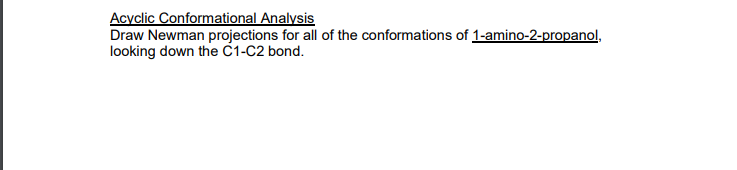 Solved Acyclic Conformational Analysis Draw Newman | Chegg.com