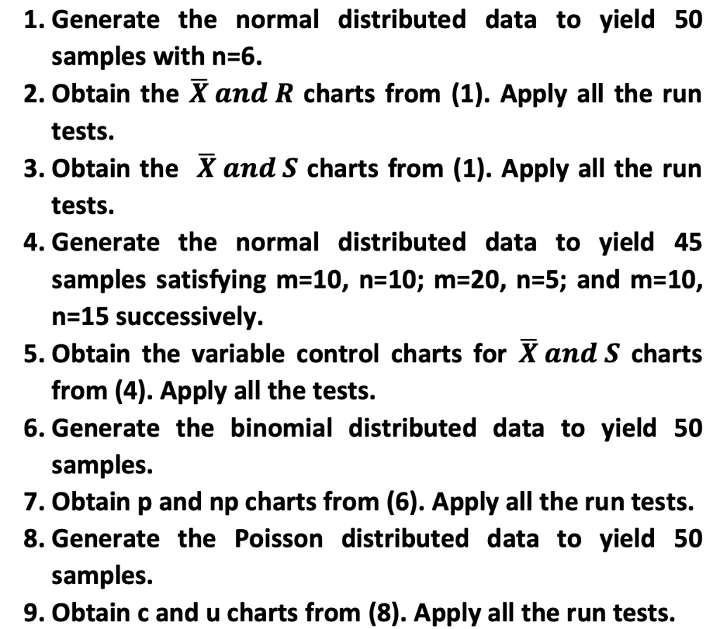 Solved 1. Generate the normal distributed data to yield 50 | Chegg.com