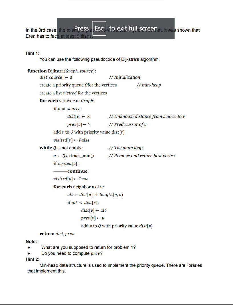 Solved TASK 15 Marks] Oh No! Wall Maria is Breached! Titans | Chegg.com