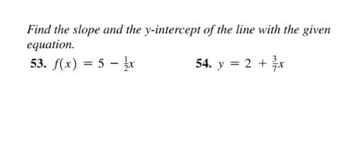 Solved Find the slope and the y-intercept of the line with | Chegg.com