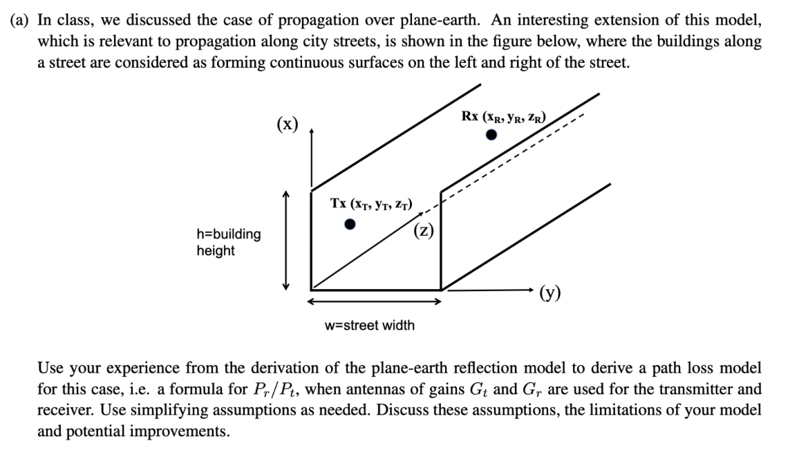 Solved (a) In class, we discussed the case of propagation | Chegg.com