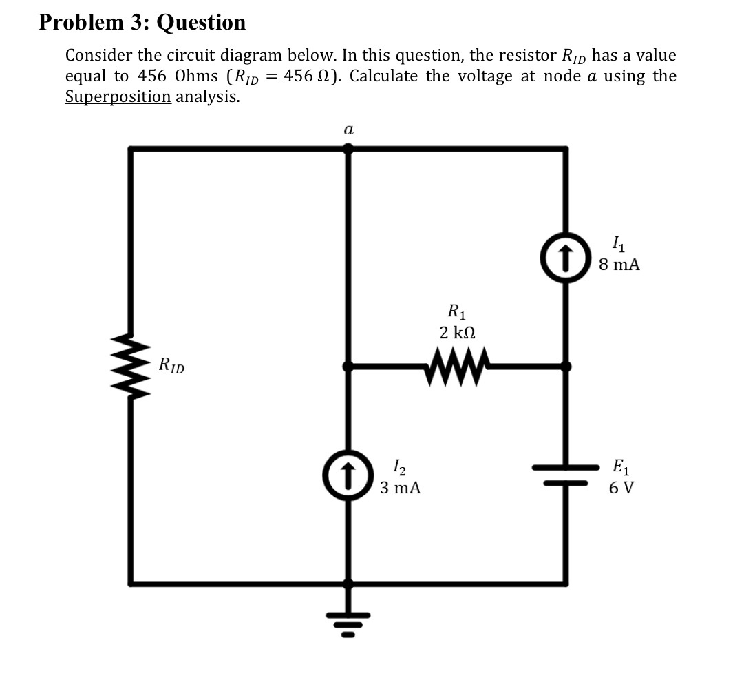 Solved Problem 3: QuestionConsider the circuit diagram | Chegg.com