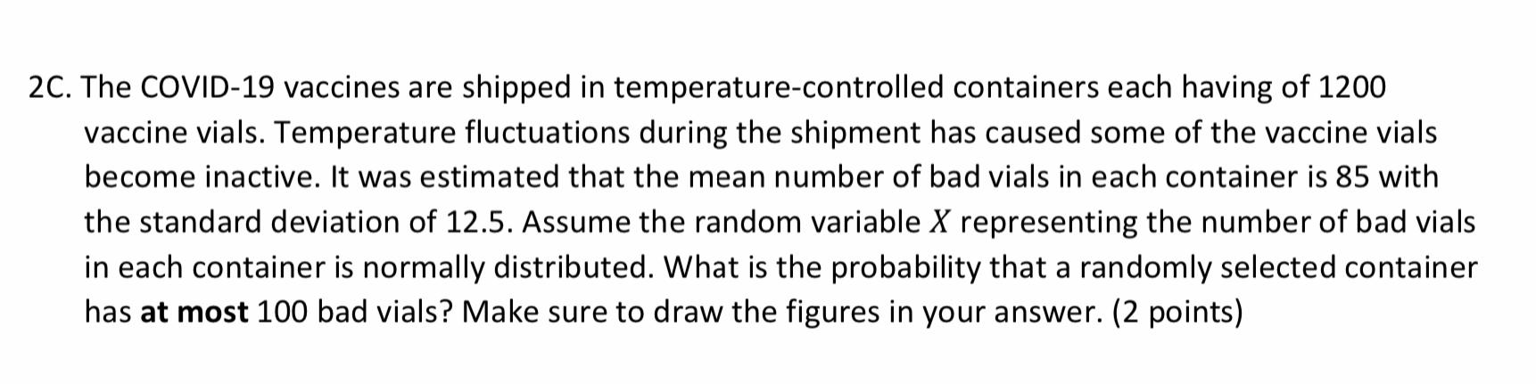 Solved it was estimated that the mean number of bad vials in | Chegg.com