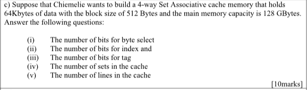 Solved c) Suppose that Chiemelie wants to build a 4-way Set | Chegg.com