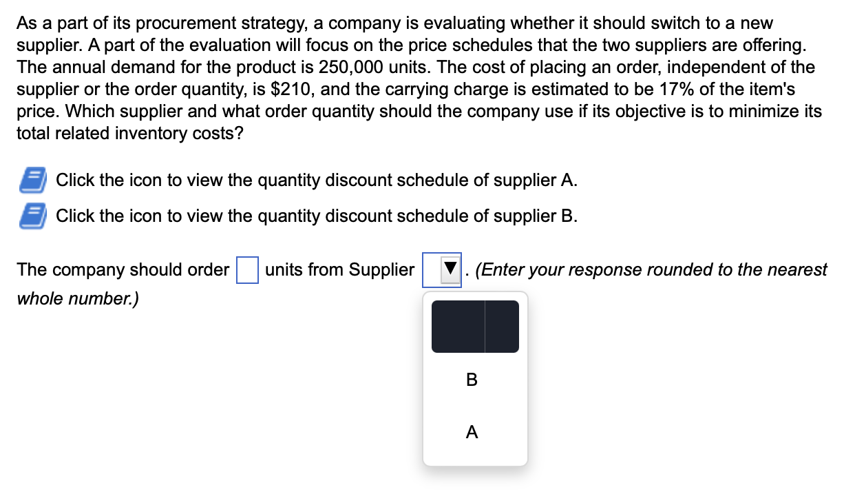 Solved Calculate the reorder point and the annualized cost | Chegg.com