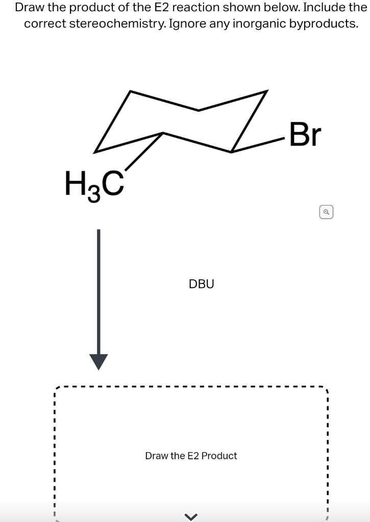 Solved Draw the product of the E2 reaction shown below. | Chegg.com