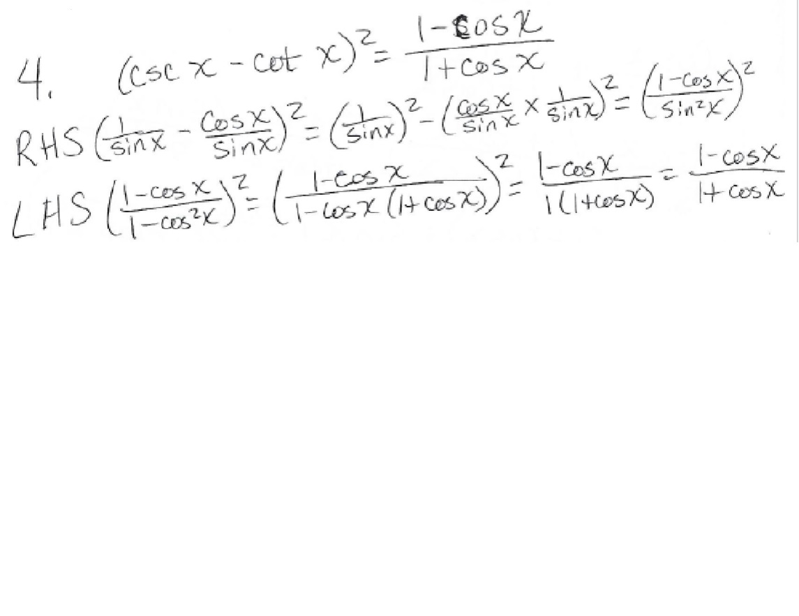 Solved Where did the student go wrong when solving this trig | Chegg.com