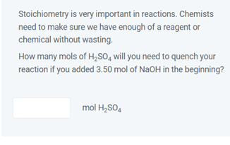 Solved Stoichiometry is very important in reactions. | Chegg.com