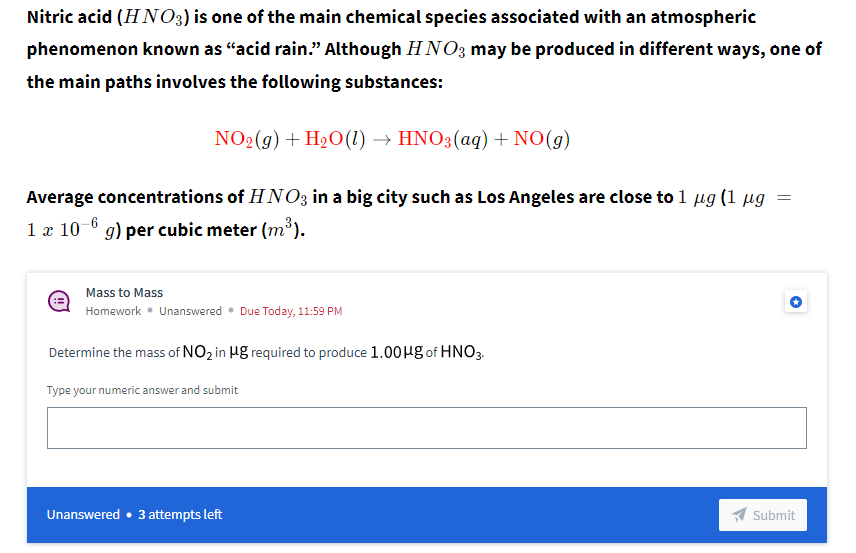 Nitric acid (HNO3) is one of the main chemical | Chegg.com