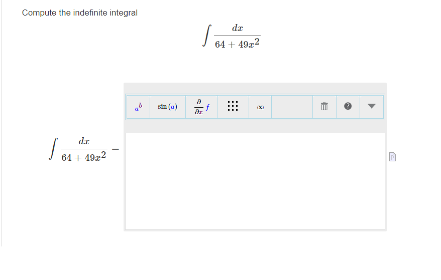 Solved Compute the indefinite integral \\[ \\int \\frac{d | Chegg.com
