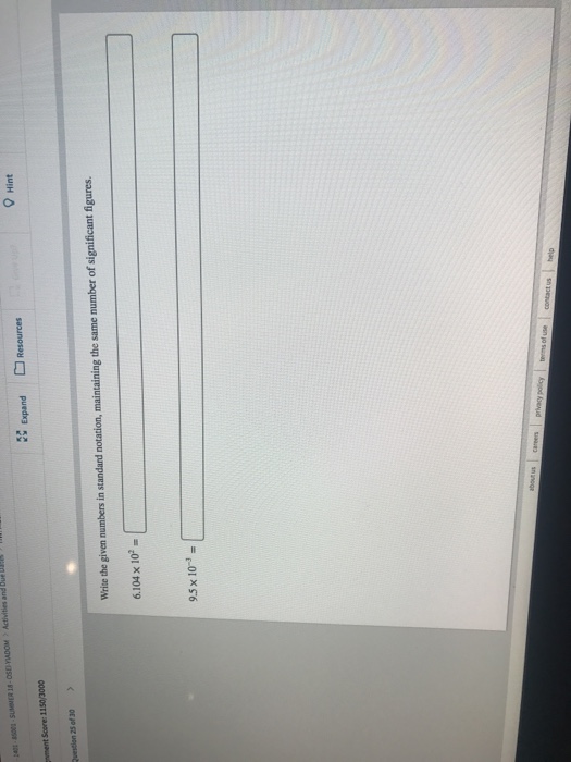 Solved Expand 9 Hint ment Score: 1150/3000o Resources Write | Chegg.com Solved Expand 9 Hint ment Score: 1150/3000o Resources Write | Chegg.com
