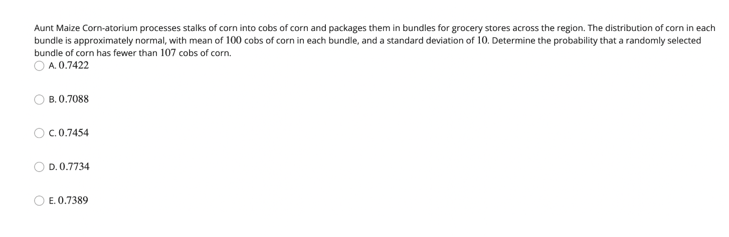Aunt Maize Corn-atorium processes stalks of corn into | Chegg.com