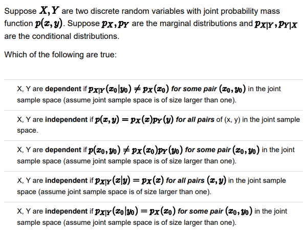 Solved Suppose X, Y are two discrete random variables with | Chegg.com